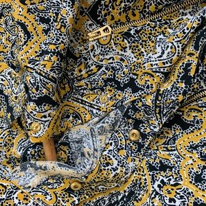 Zara | Tops | Zara Woman Paisley Blouse With Zippers And Snaps | Poshmark